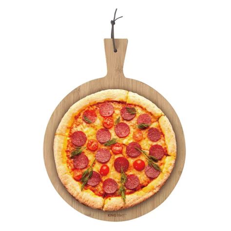 Deska do serwowania pizzy 35cm drewniana okrągła KingHoff KH 1674