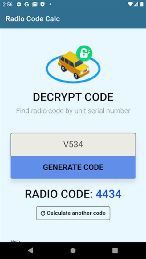 Android Renault Radio Code Generator
