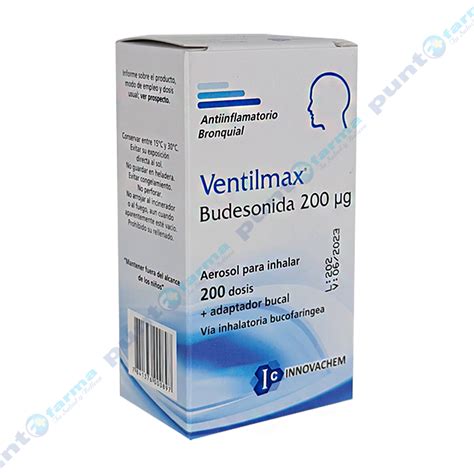 Ventilmax Budesonida 200 Dosis Cont 1 Aerosol Para Inhalar 200 Dosis