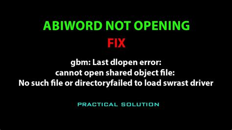 LINUX ERROR FIX Gbm Last Dlopen Error Cannot Open Shared Object File