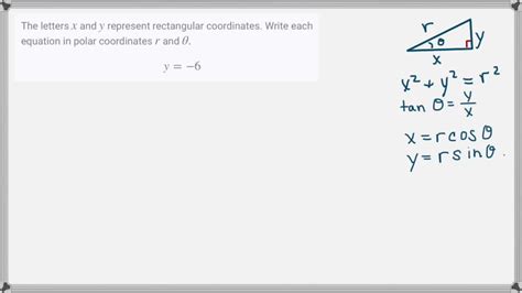 solved the letters and â‚¬ represent polar coordinales write the given equation using
