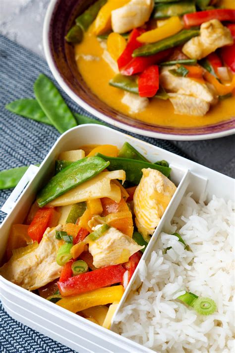 Rotes Thai Curry mit Hähnchen 20 Minuten Rezept