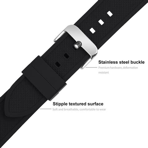 8 Colors Quick Release Silicone Rubber Watch Band Soft Rubber Watch