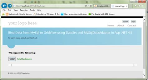 how to bind data from mysql database to gridview in asp 4 5