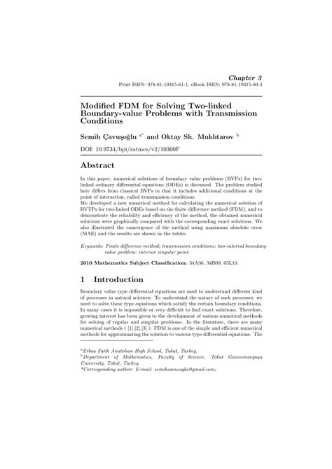 pdf chapter 3 modified fdm for solving two linked boundary value problems with transmission