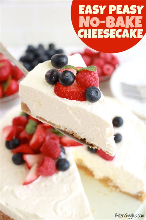 Easy Peasy No Bake Cheesecake Bitz Giggles