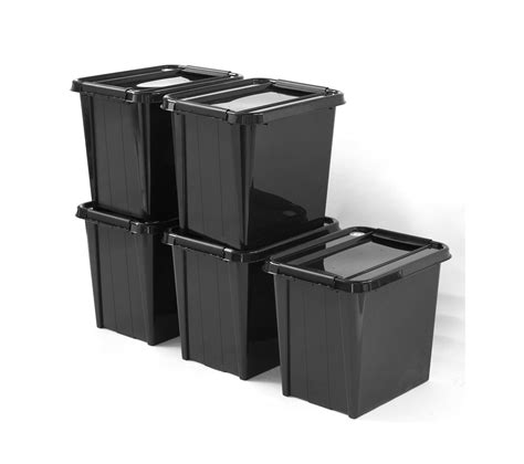Lot De 5 Boites De Rangement 53l Plastique Recyclé Boite de