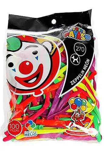 Globos Payaso N270 Salchicha Neon Fluorescentes Adorno Party