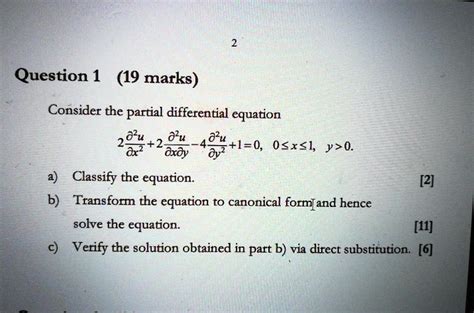 solved consider the partial differential equation 234 2 8u au 1 0 dx dy 0