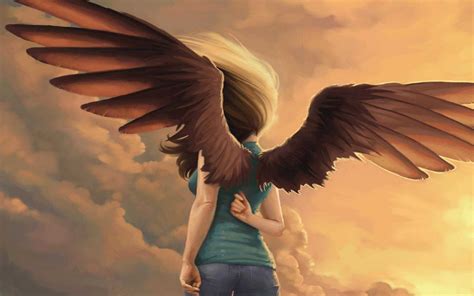 Wallpaper Illustration Fantasy Art Wings Angel Artwork Eagle