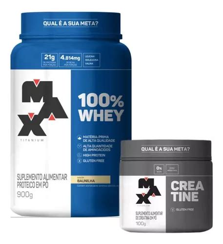 Suplemento Em Pó 100 Max Titanium Creatine Monohidratada Frete grátis