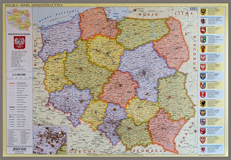 Polska Mapa Cienna Administracyjna Magnetyczna Erli Pl