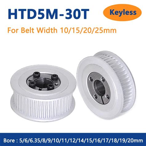HTD5M 30T Synchronous Timing Pulley 5 6 6 35 8 20mm Bore Keyless 30