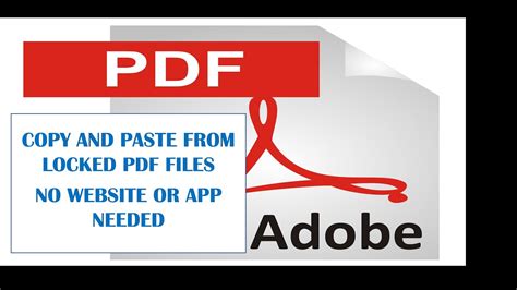 how copy and paste from secured pdf unlock pdf unlock pdf files for copy and paste youtube