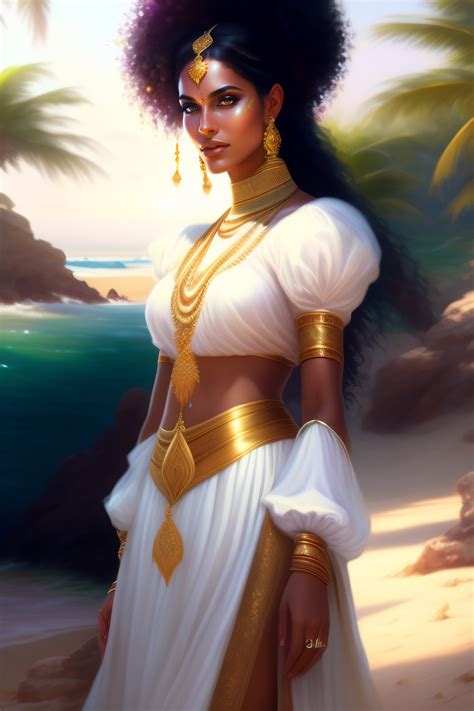 Lexica Beautiful Arabian Princess Wearing White Clothes And Gold Jewels Tickled By A Maid On A