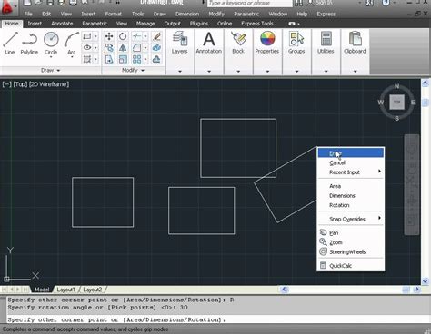 Learn AutoCAD 2012 Video Tutorial Basic Training Use The Rectangle