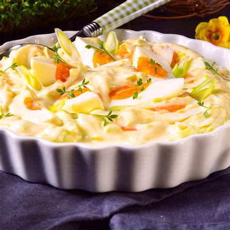 Sałatka z pora i jajek Tastelist pl