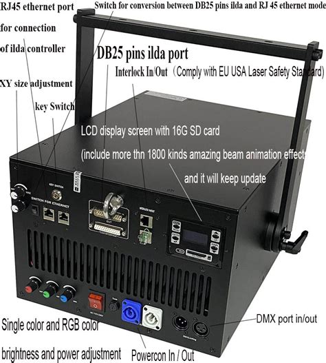 10W 20W 30W 40W 50W DMX ILDA SD Card RGB Multi Color Or Single Color