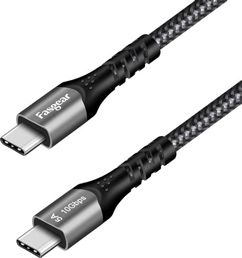 Fasgear USB C To Type C Cable 1 Pack USB 3 1 Type C Gen 2 Fast Charge
