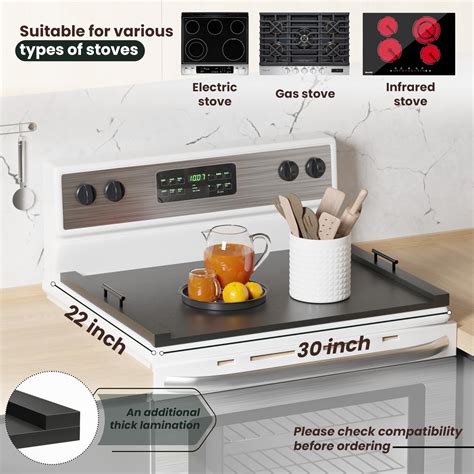 Snapklik TIDITA Stove Top Covers For Electric Stove Acacia Wood