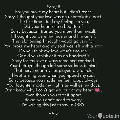 You Broke My Heart Quotes For Her