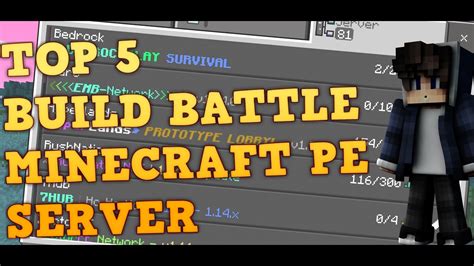 Top 5 BUILD BATTLE Minecraft PE SERVER MCPE DEUTSCH MULTIPLAYER