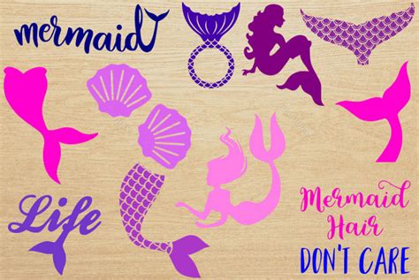 Mermaid SVG Tail SVG Sea Shell SVG Mermaid Tail Svg Mermaid Cut