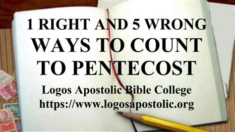 COUNT TO PENTECOST 5 WRONG WAYS AND 1 RIGHT WAY YouTube