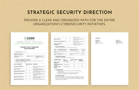IT Security Policy Compliance Evaluation Form Template In Word PDF
