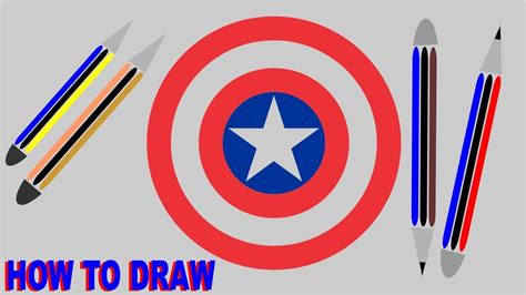 How To Draw Captain America Shield YouTube