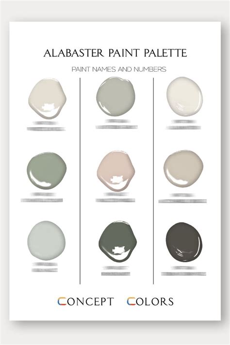 Sherwin Williams Alabaster Paint Palette Complementary Whole House