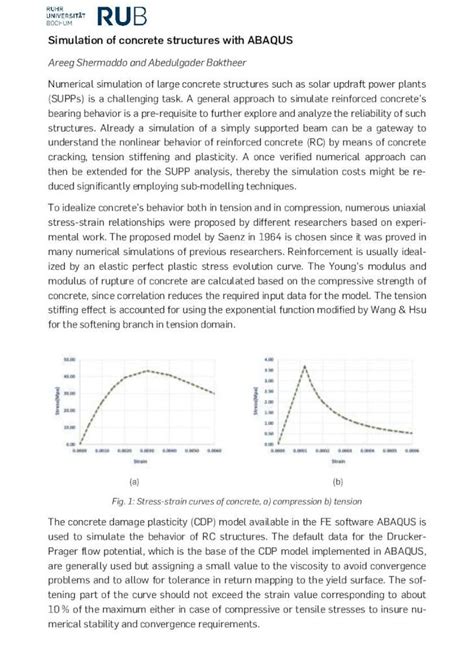 pdf simulation of concrete structures with abaqus · simulation of concrete structures with