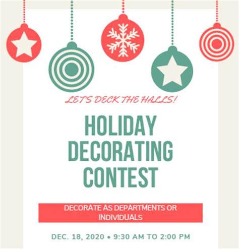 Christmas Cubicle Decorating Contest Flyer Shelly Lighting