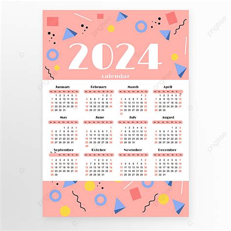 Plantilla De Calendario Rosa Vector Descarga Gratuita De Plantilla