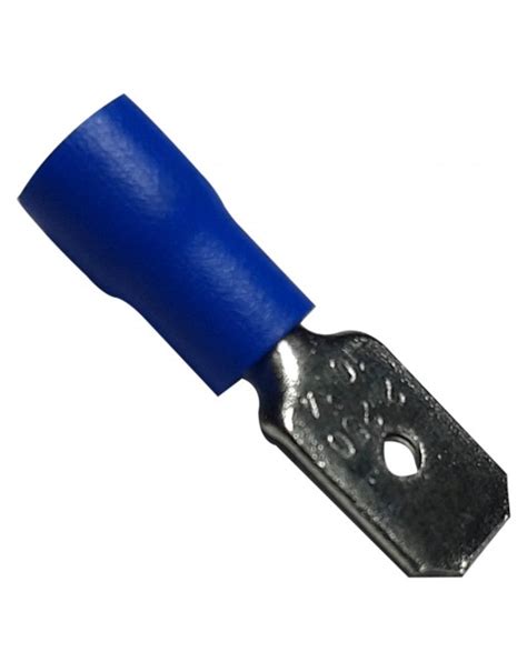 Terminal Faston Macho Forro Azul Calibre 14 16