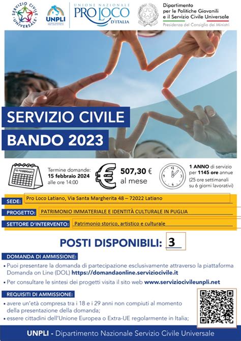 Bando Per La Selezione Di Operatori Per Servizio Civile Universale