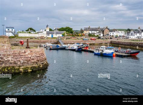 Boats Moored In Cromarty Harbour On The Black Isle In Ross And Cromarty