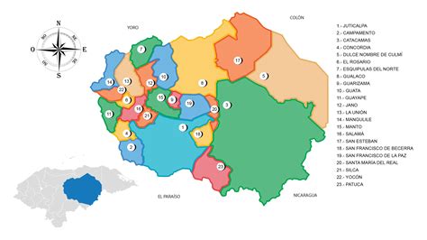 Mapa Del Departamento De Olancho RedHonduras El Referente De