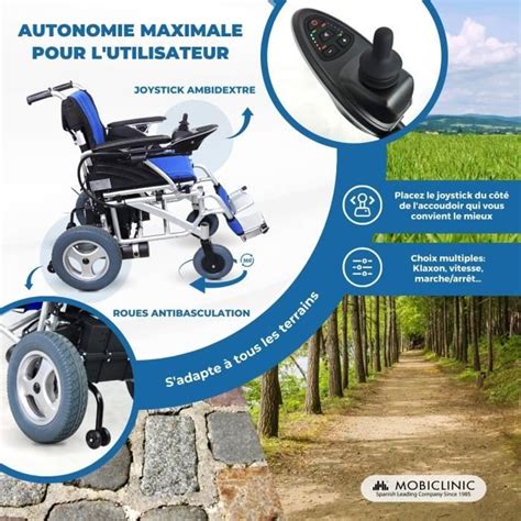 Fauteuil roulant électrique pliant Mobiclinic 20 km Autonomie 2