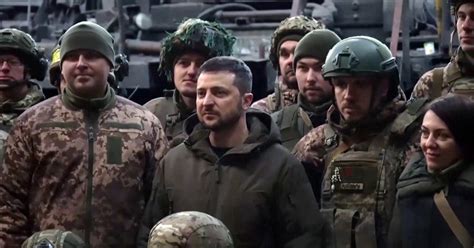 Ukraine S Zelenskyy Visits Front Line Troops Defending Bakhmut Donetsk