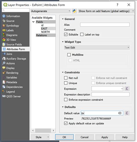 GIS How To Set A Default Value For Attributes In Shapefiles In QGIS