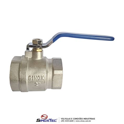 Válvula Esfera em Latão Sinox SinoxTec Distribuidora de Válvulas e