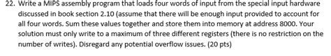 solved only use these instructions as needed lw sw addi