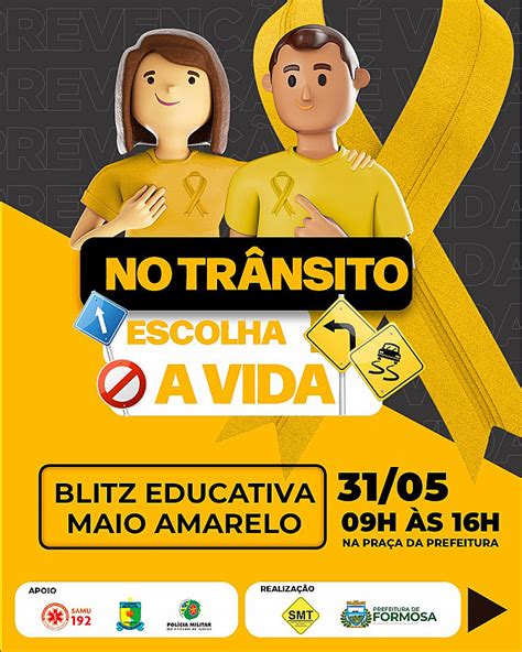 Blits Educativa Maio Amarelo pela conscientização No trânsito