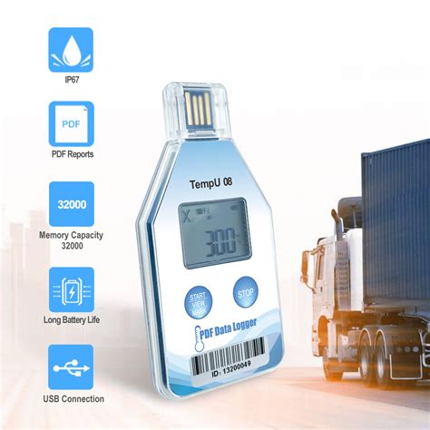 Single Use Cold Chain Data Logger Usb Temperature Thermometer With Lcd