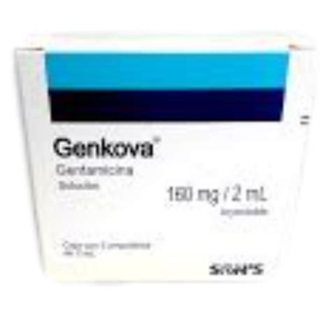 Gentamicina 160mg 5 Ampolletas Genkova