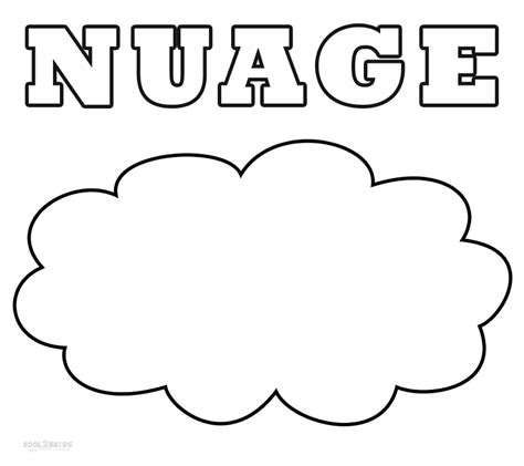 Coloriages Nuage Coloriages Gratuits à Imprimer