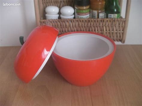 Seau à glaçons forme pomme vintage Orange Vendu