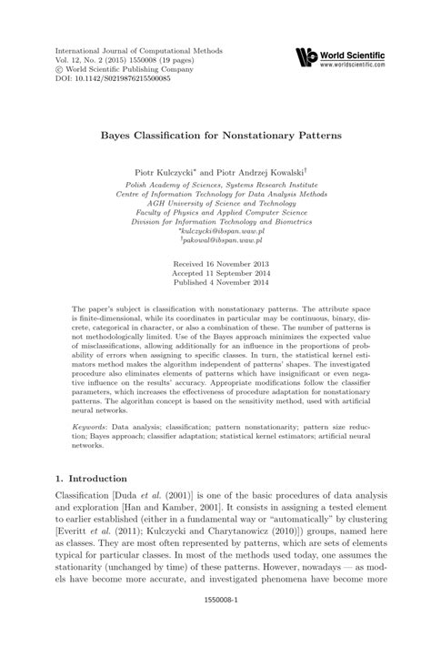 pdf a complete algorithm for the reduction of pattern data in the classification of interval