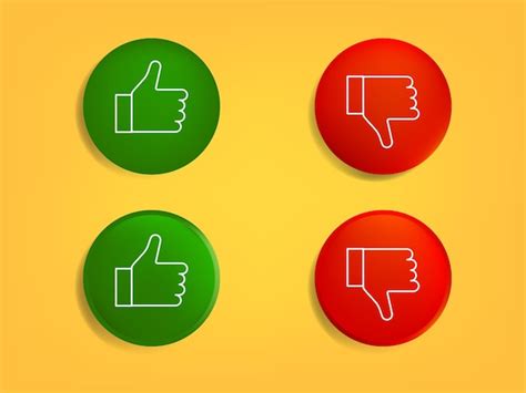 Premium Vector Thumbs Up And Thumbs Down Like And Dislike Icon On